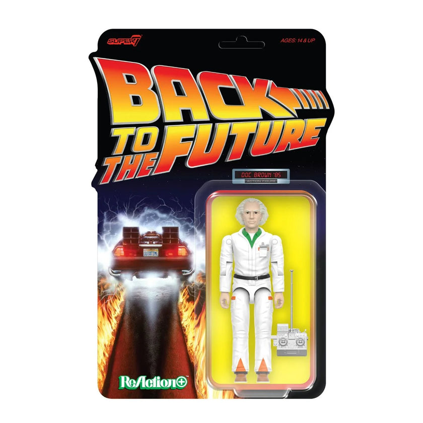 Back To The Future Doc Brown 1985 3 3/4-Inch ReAction+ Figure