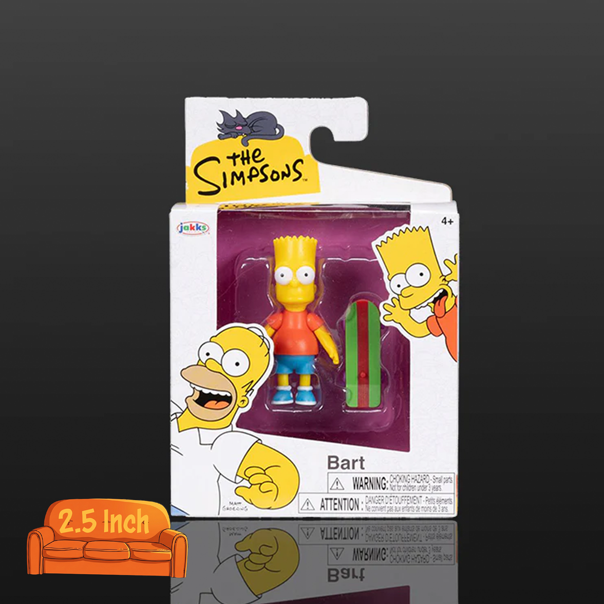 Bart Simpson with Skateboard Action Figure 2.5" – GoFigment