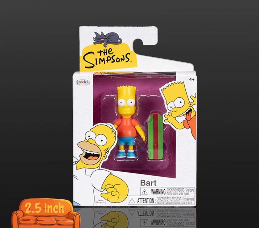 Bart Simpson with Skateboard Action Figure 2.5" – GoFigment