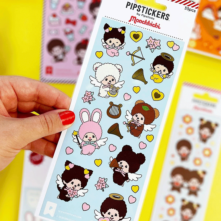 Monchhichi Stickers PVC Stickers with Gold Foil Accents U-Pick