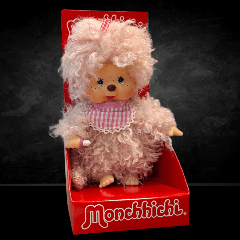 Monchhichi (Monchichi) 8" Large Monchhichi Doll - Girl with Fluffy Pink ...