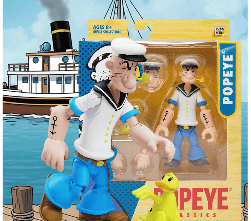 Popeye 1st Appearance - white shirt - Popeye Classics Action Figure: B